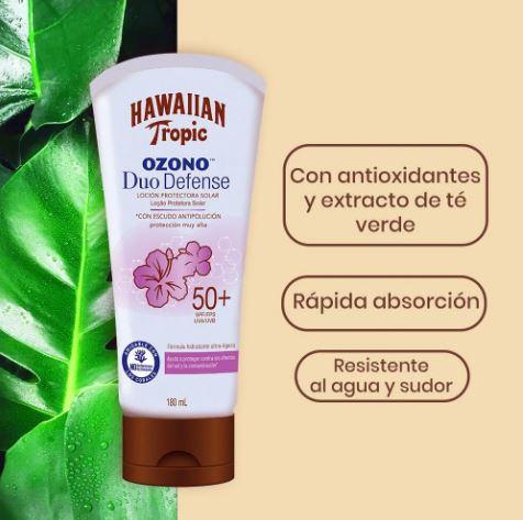 Hawaiian Tropic Protector Solar Ozono duo defense 50+ spf 180 mL