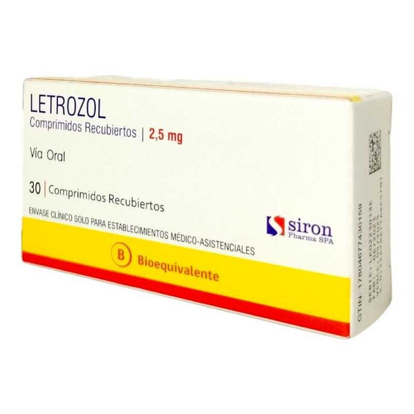 Letrozol 2,5 mg x 30 comprimidos Recubiertos "Ley Cenabast" - AGOTADO