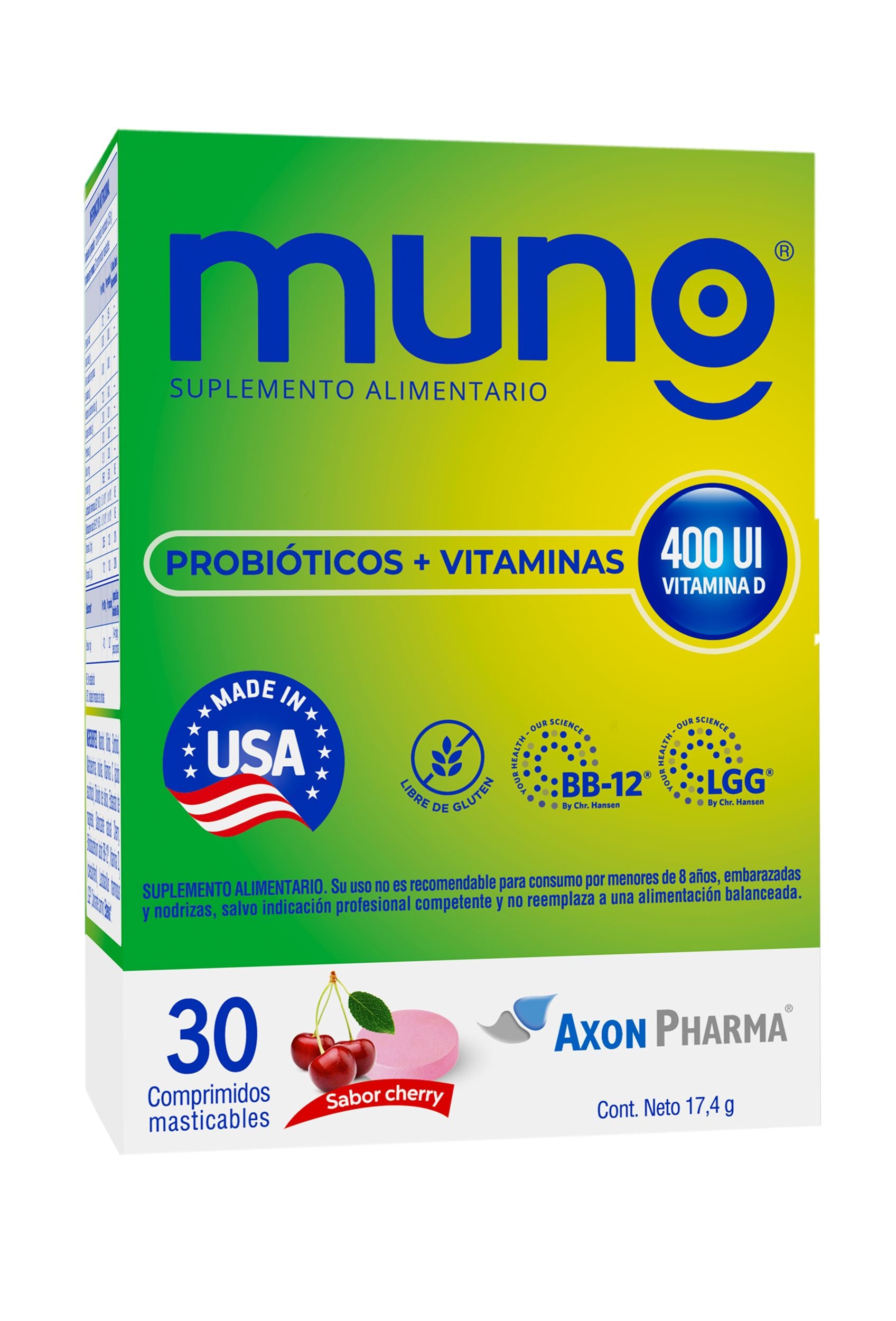 Muno Probióticos x 30 comprimidos – Farmex