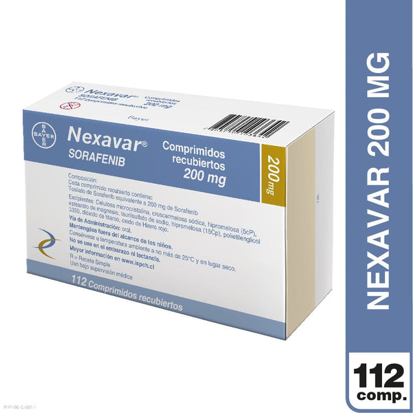 Nexavar 200 mg x 112 comprimidos recubiertos