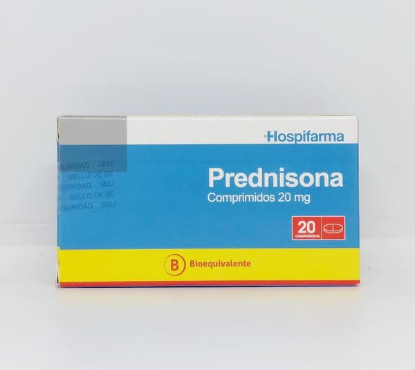 Prednisona 20 mg x 20 comprimidos
