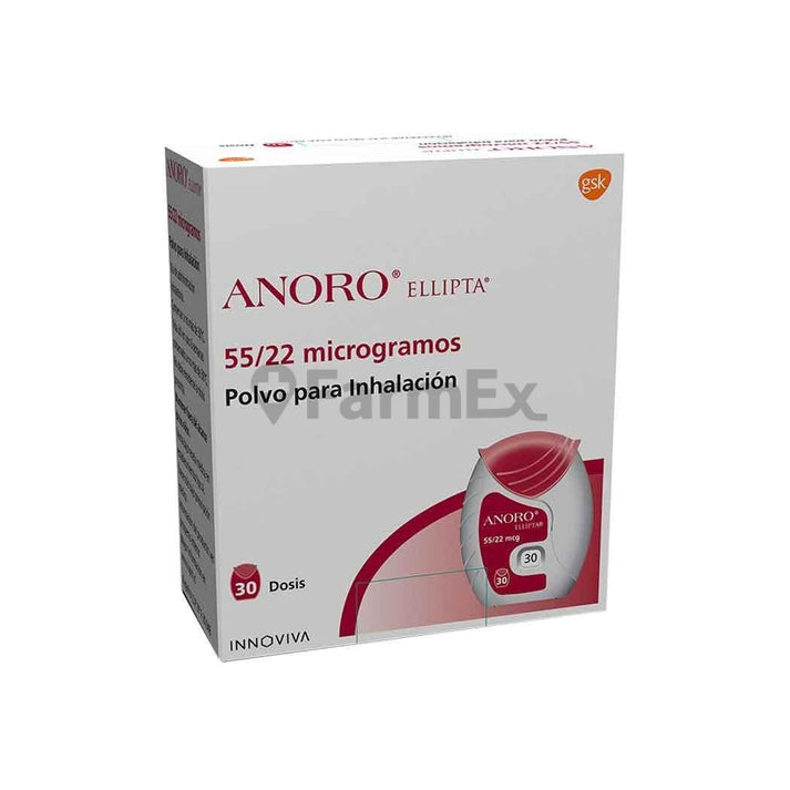 Anoro Ellipta 55 mcg / 22 mcg x 30 dosis "Ley Cenabast" – Farmex