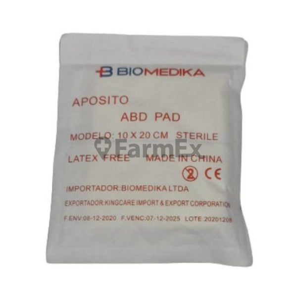 Apósito absorbente 10 cm x 20 cm x 1 unidad