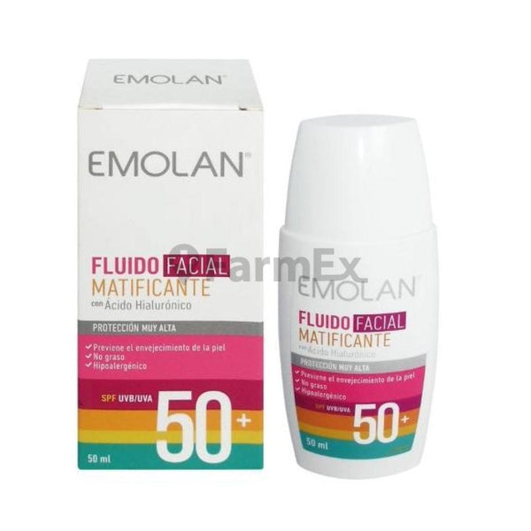 Emolan facial fluido matificante SPF 50