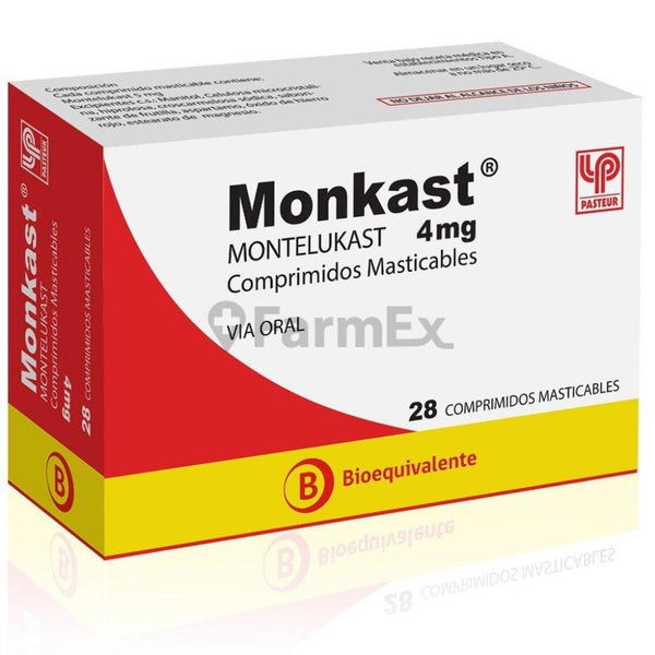 Monkast 4 mg x 28 comprimidos (Vencimiento mes de Marzo 2026)
