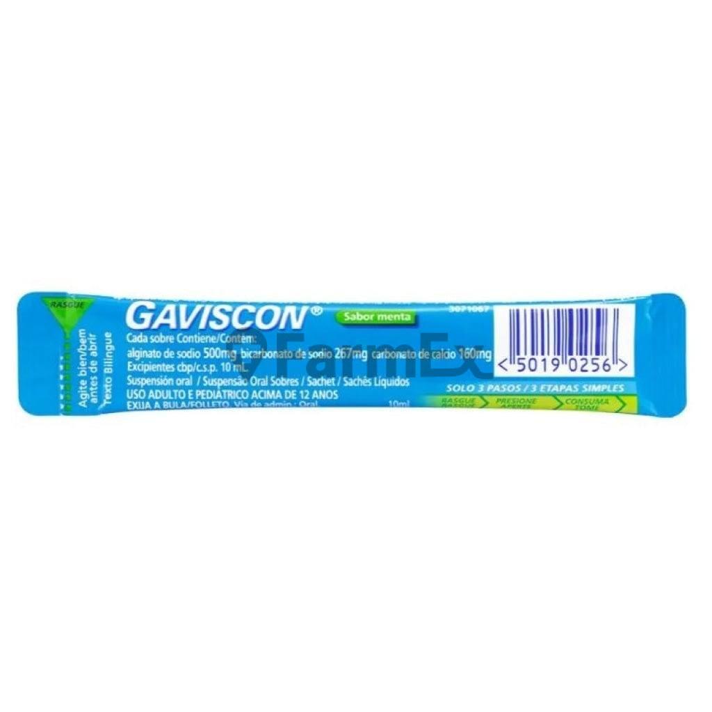 Pack Duo de Dos Sobres Gaviscon Sabor Menta x 10 mL x 2 sachet