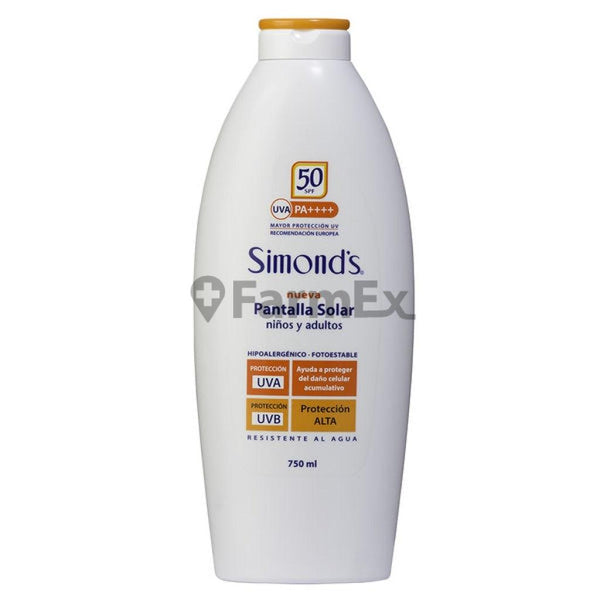 Protector Solar "Pantalla Solar" Niños y Adultos x 750 ml