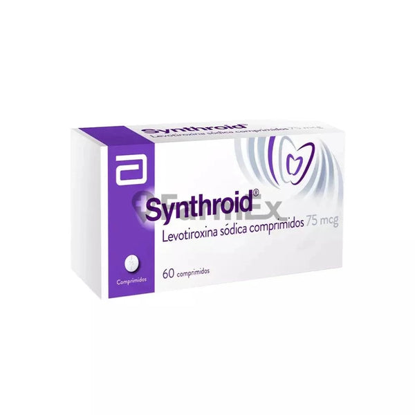Synthroid 75 mcg x 60 comprimidos