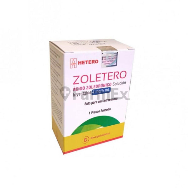 Zoletero Solución Inyectable 4 mg / 5 mL x 1 Frasco Ampolla "Ley Cenab